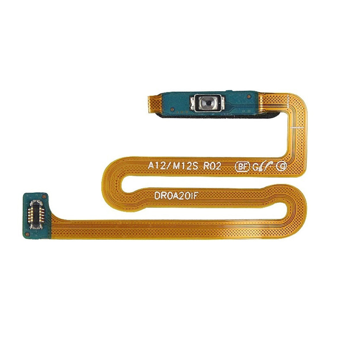 For Samsung Galaxy A12 A125 Power Flex Cable Home Button Finger Print ...